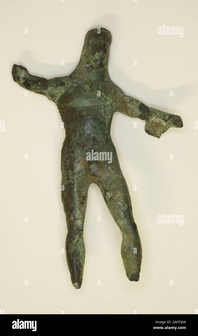 Ancient Etruscan. Statuette of Herakles. 400 BC–200 BC. Etruria. Bronze ...