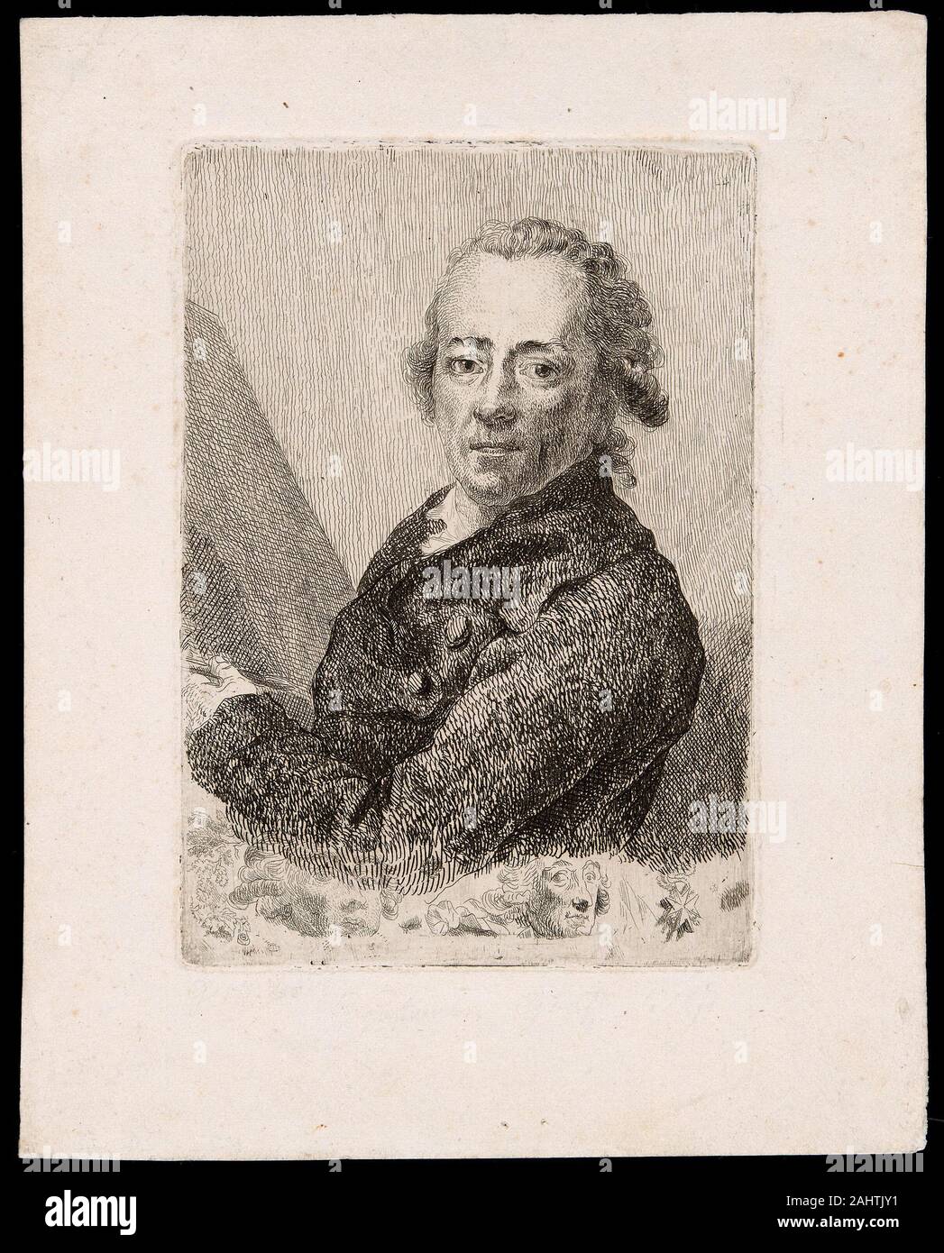Anton Graff. Self-Portrait before an Easel. 1782–1792. Germany. Etching ...