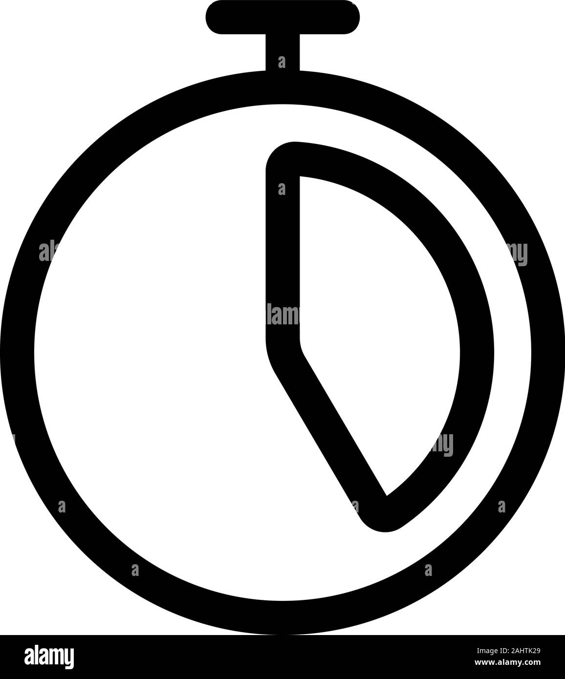 stopwatch icon vector. Isolated contour symbol illustration Stock ...