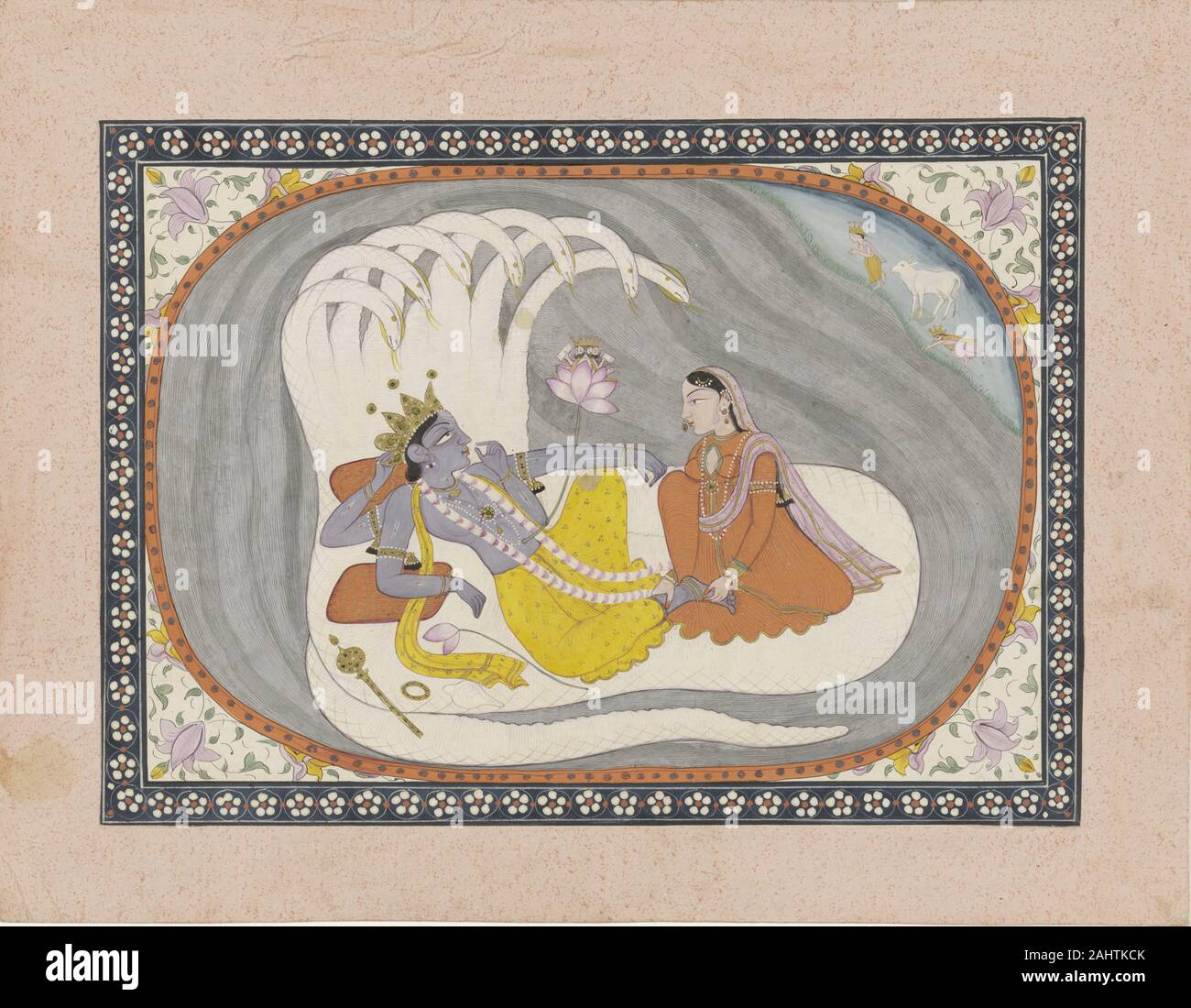 Vishnu lying on snake hi-res stock photography and images - Alamy