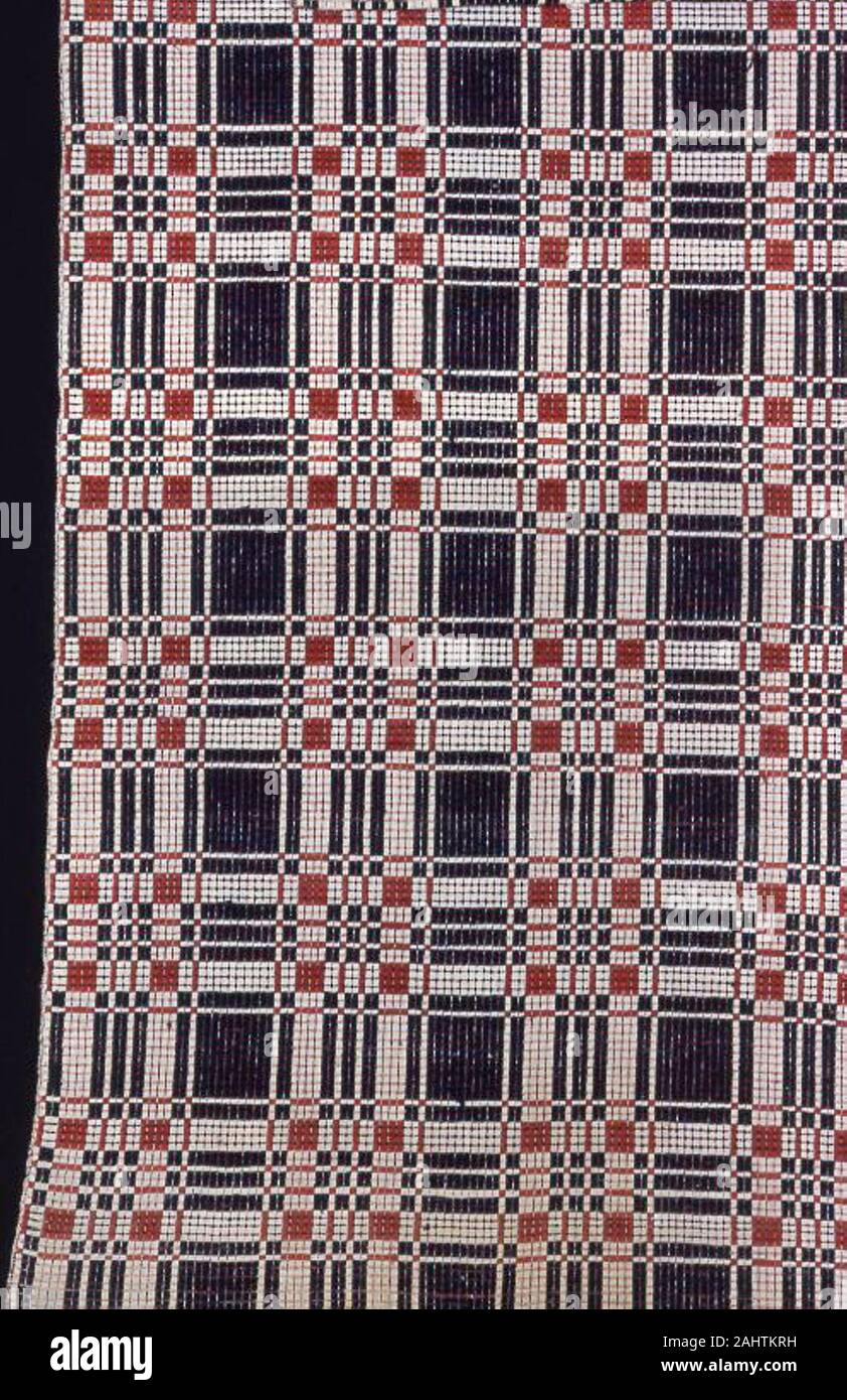 Coverlet. 1820–1824. United States. Cotton and wool, plain weave with ...
