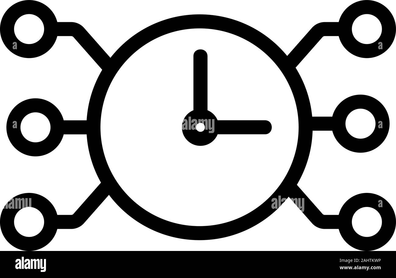 the function of the watch icon vector. Isolated contour symbol ...
