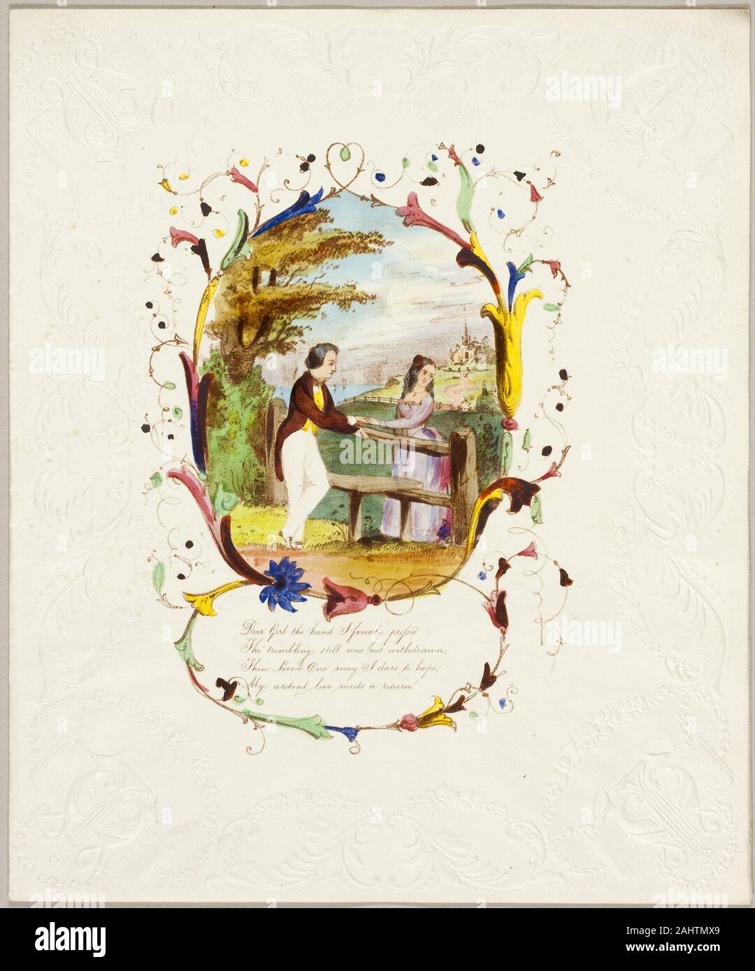 George Kershaw. Dear Girl, Thy Hand (valentine). 1835–1845. England ...