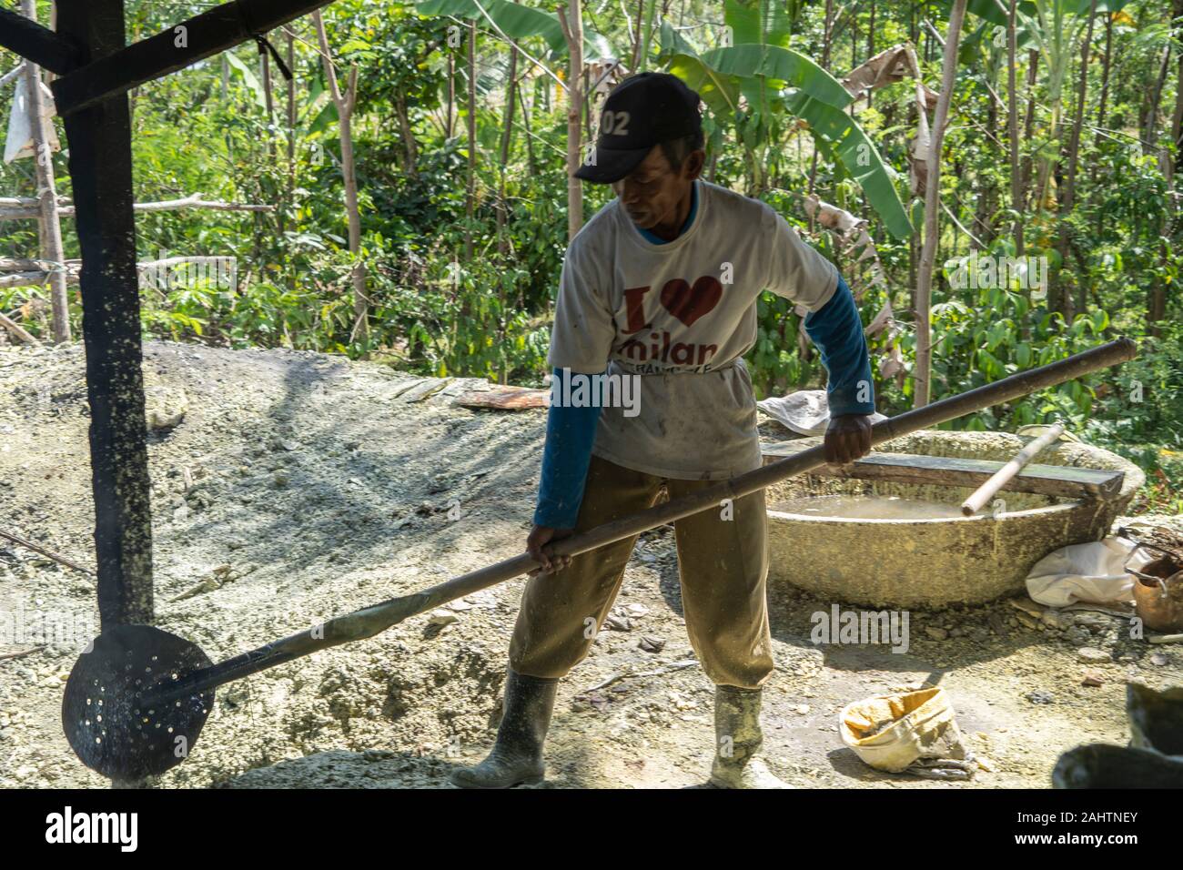 Sludge is extracted from boiling liquid sulphur in a sulphur processing ...