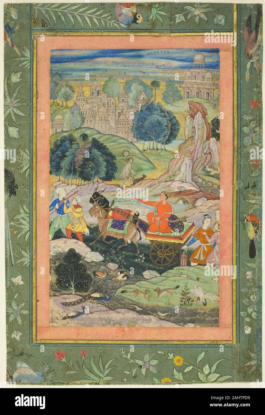 Mughal. Prince Riding in Chariot Drawn by Goats. 1580–1725. India ...
