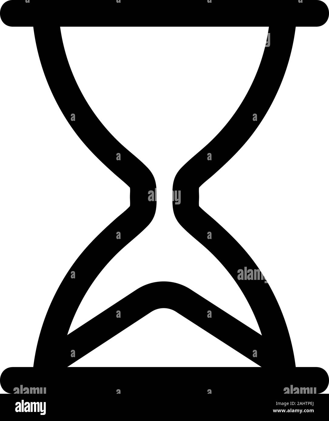 hourglass icon vector. Isolated contour symbol illustration Stock ...