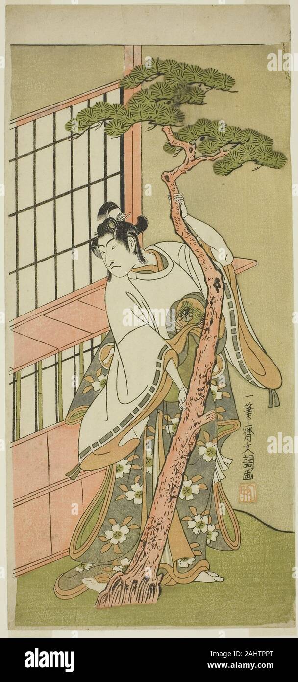 Ippitsusai Buncho. The Actor Ichikawa Monnosuke II as Tsunewaka-maru in ...