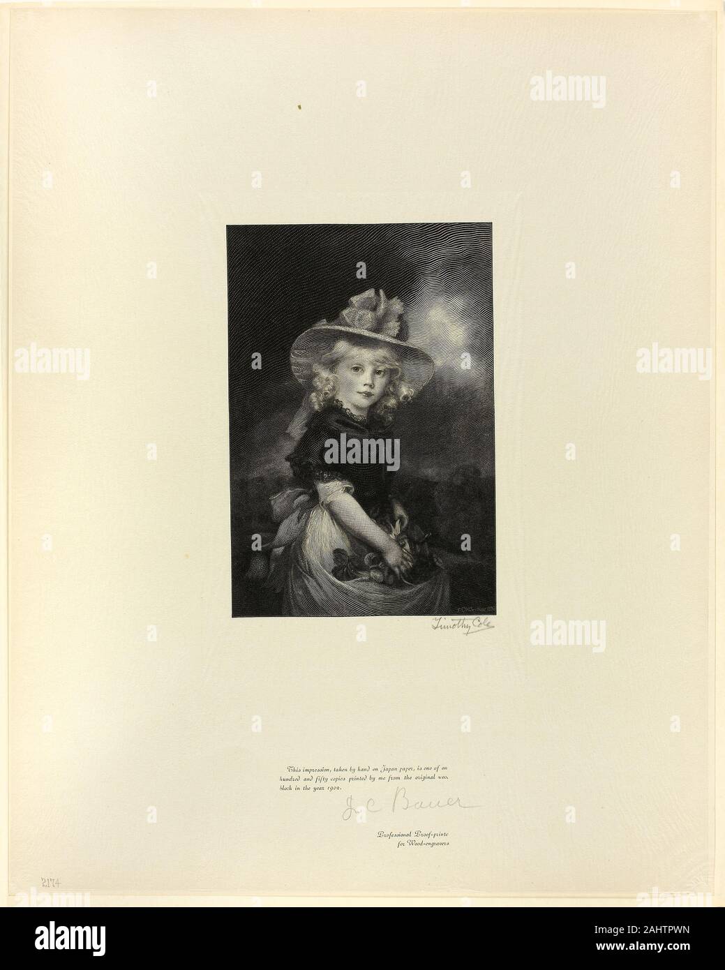 Timothy Cole. Princess Sophia, Daughter of George III, from Old English ...