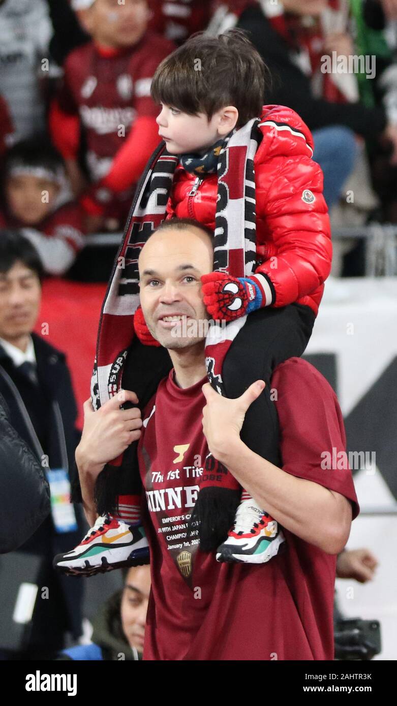 Tokyo, Japan. 1st Jan, 2020. Spanish football star Andres Iniesta ...