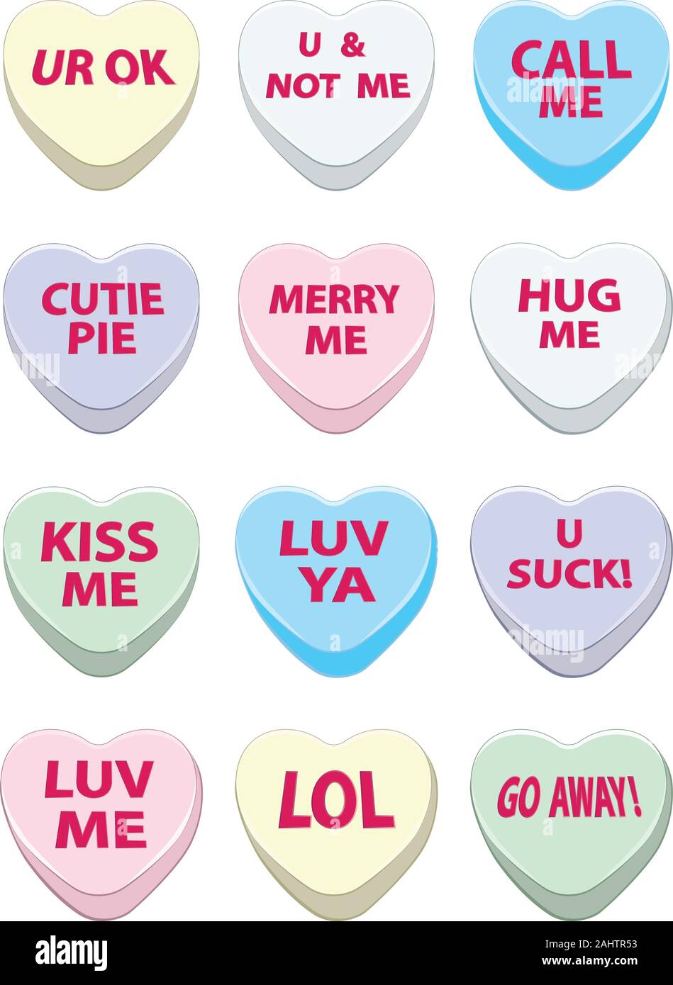 Conversation hearts hi-res stock photography and images - Alamy