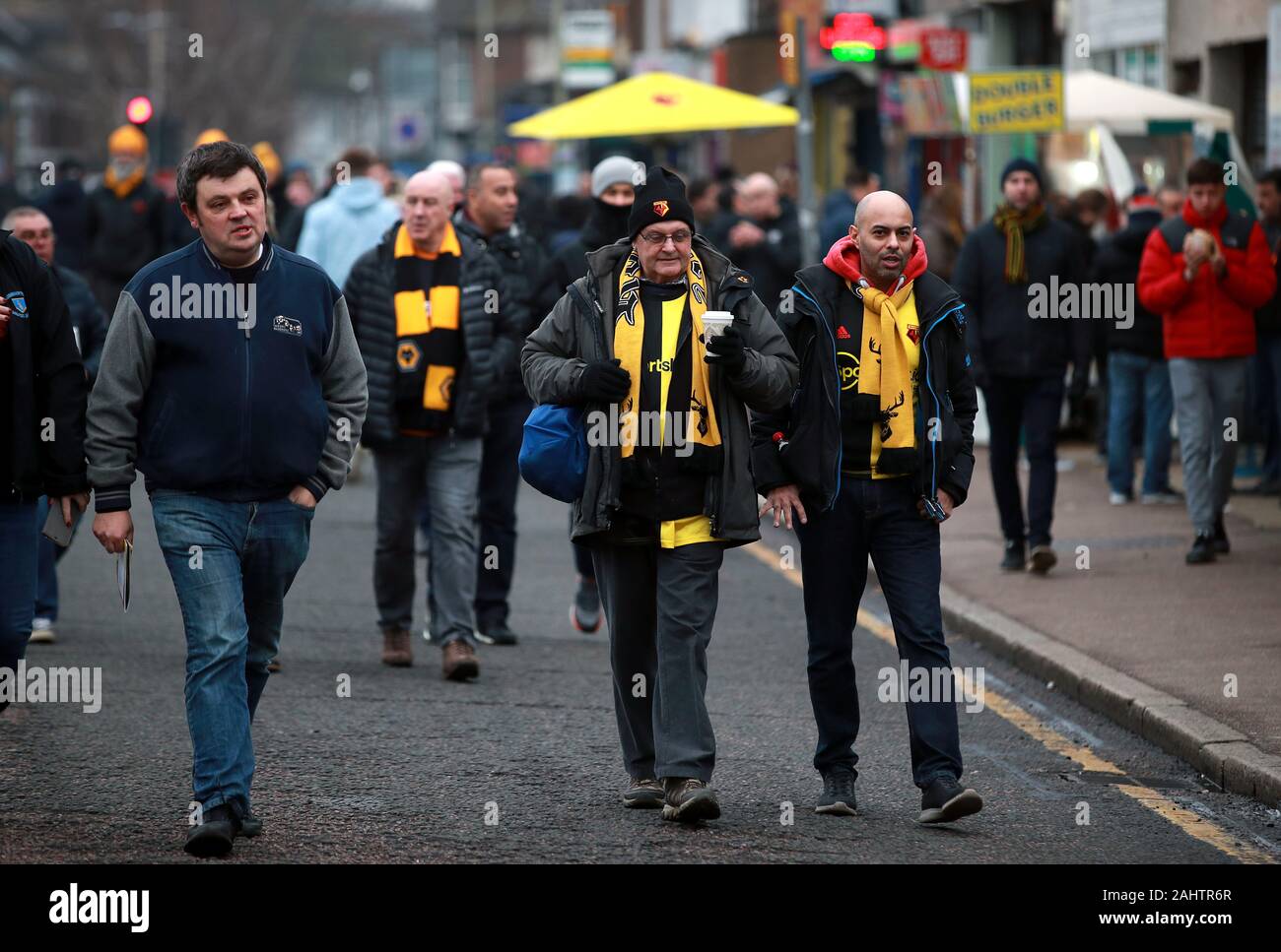 Watford fans arriving hi-res stock photography and images - Alamy