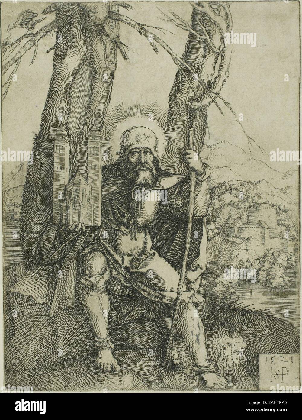 Hans Sebald Beham. Saint Sebald. 1521. Germany. Engraving in black on ...