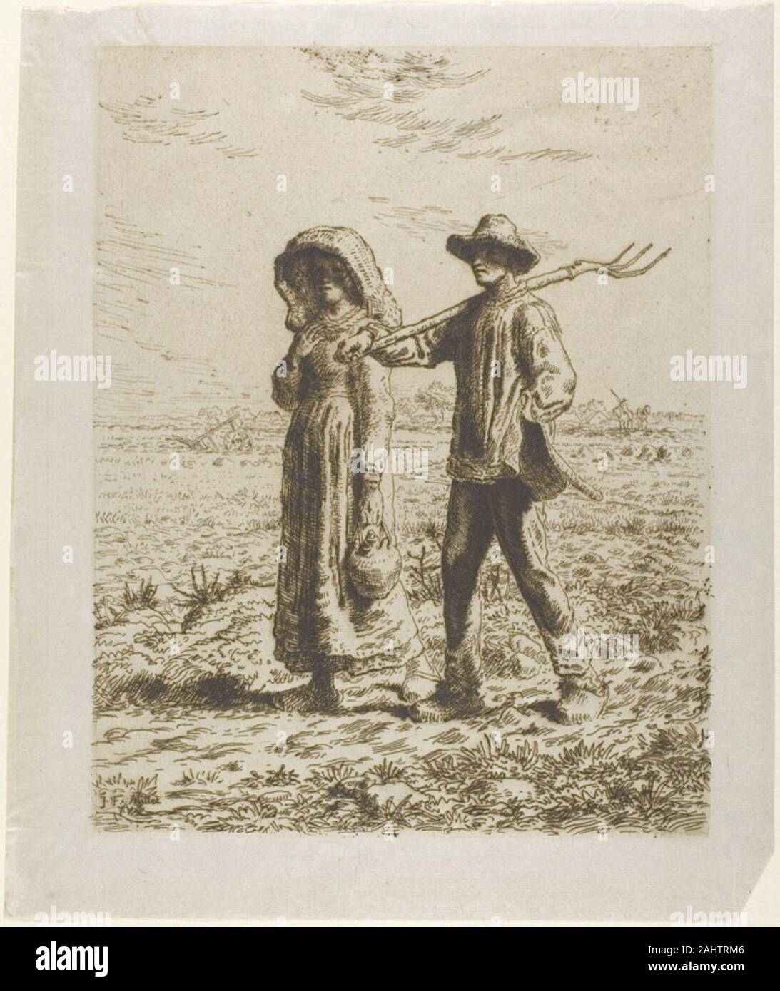 Jean François Millet. Peasants Going to Work. 1863. France. Etching in ...