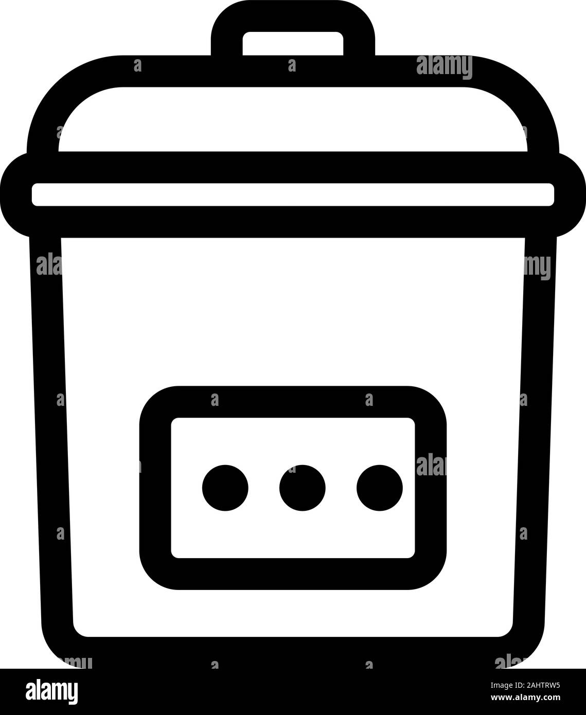 Slow cooker icon vector. Isolated contour symbol illustration Stock ...
