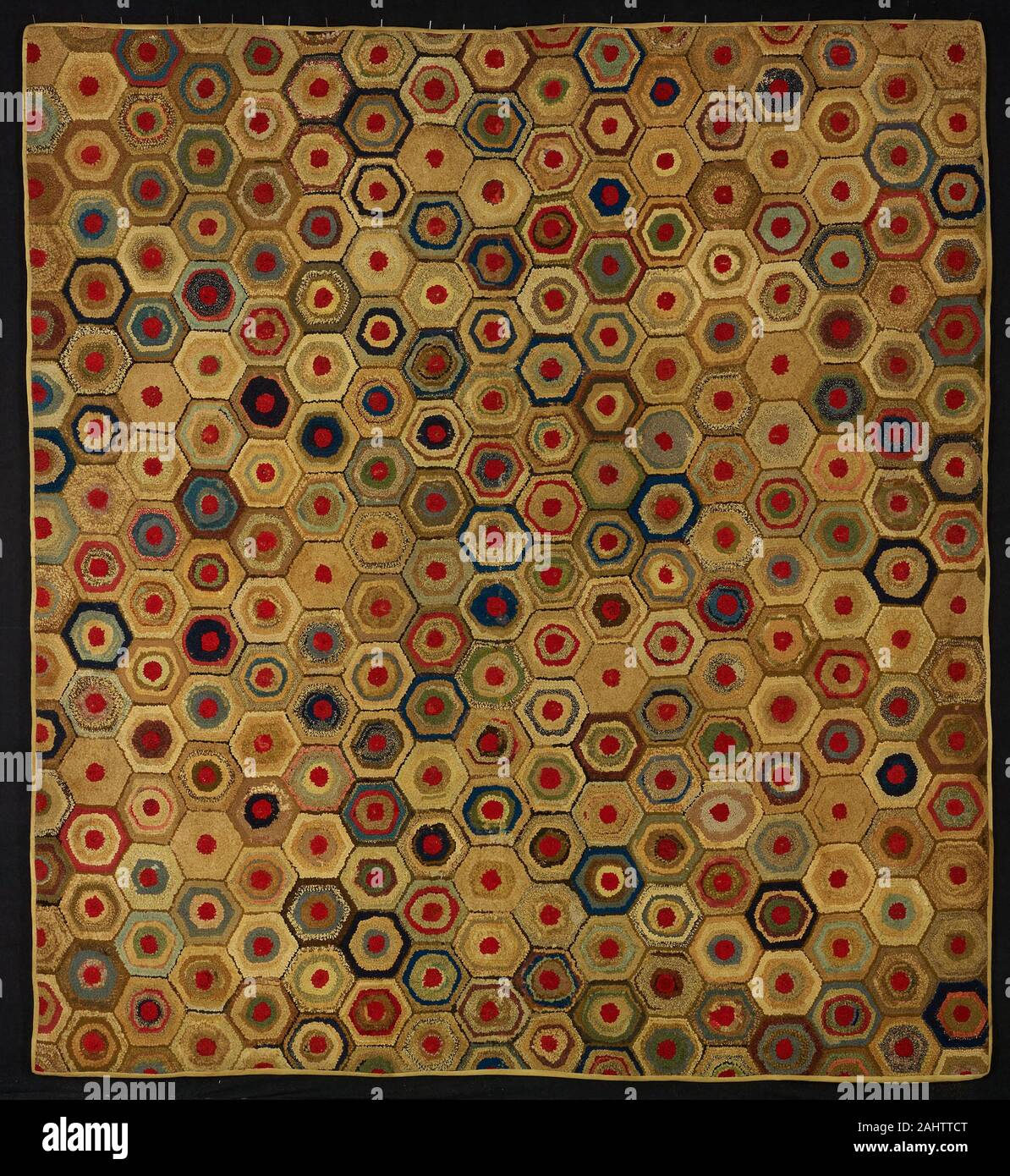 Rug. 1860–1935. United States. Jute, plain weave with cotton and wool ...