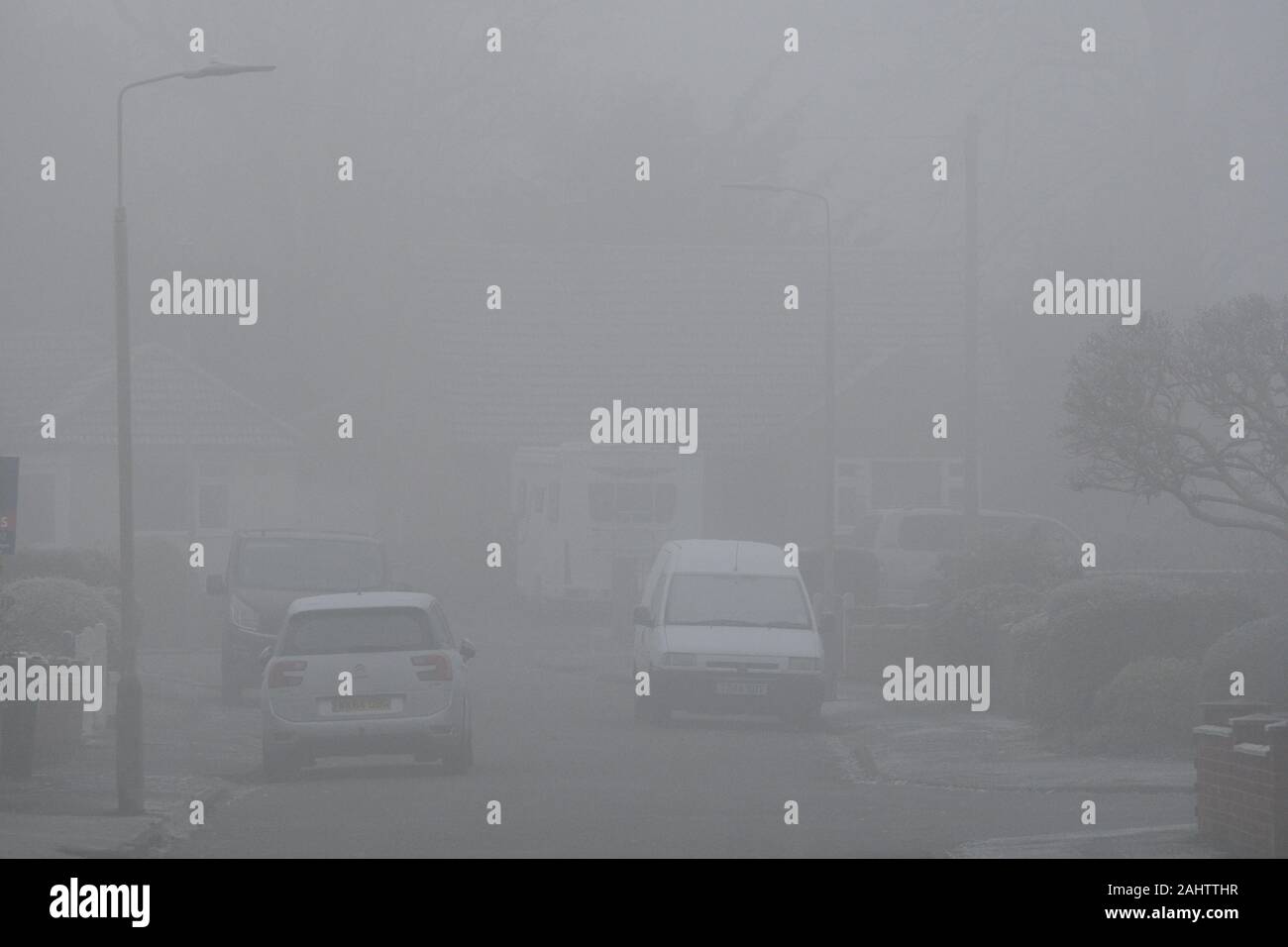 fog and frost on a cold winters morning Stock Photo - Alamy