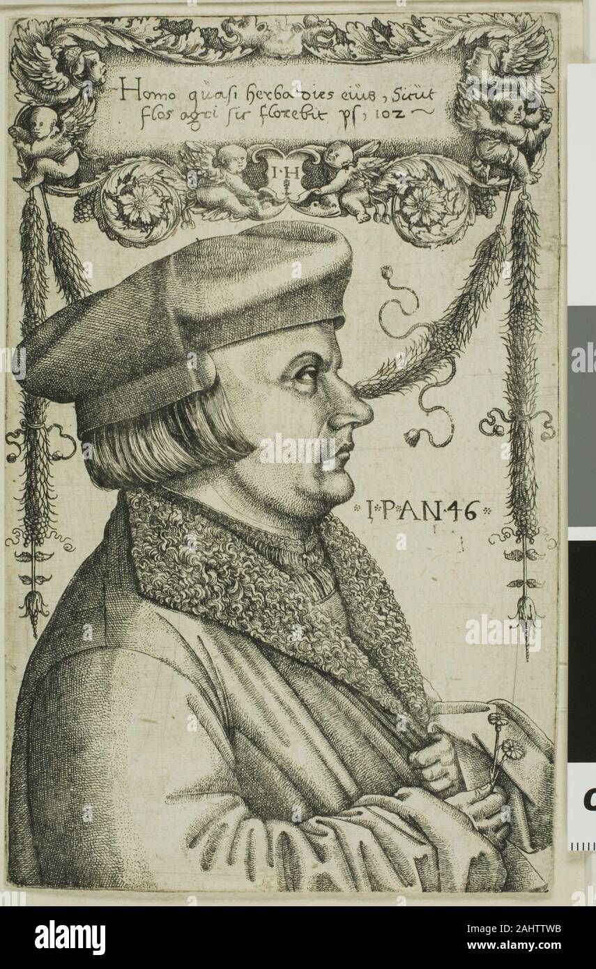 Hieronymous Hopfer. Portrait of a Man. 1520–1550. Germany. Etching on ...