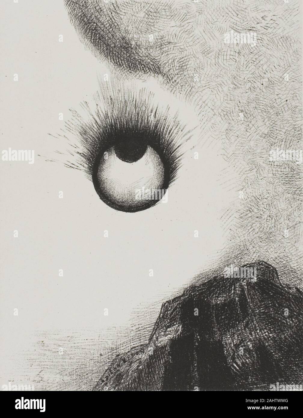 Odilon Redon. Everywhere eyeballs are aflame, plate 9 from The ...