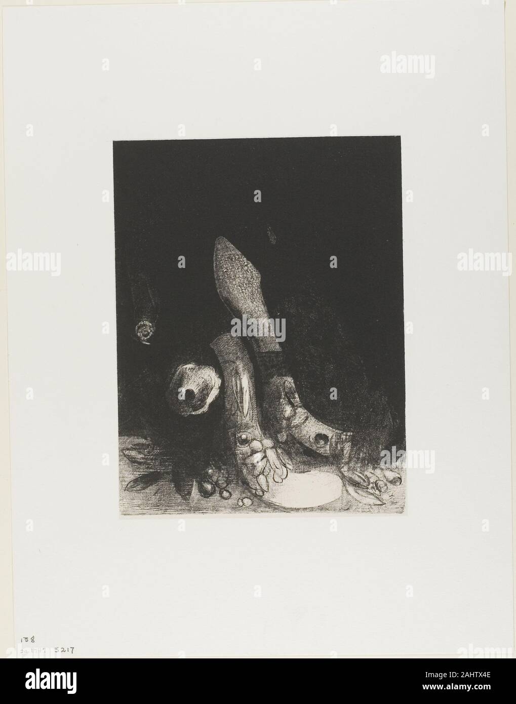 Odilon Redon. Flowers Fall and the Head of a Python Appears, plate 5 of ...