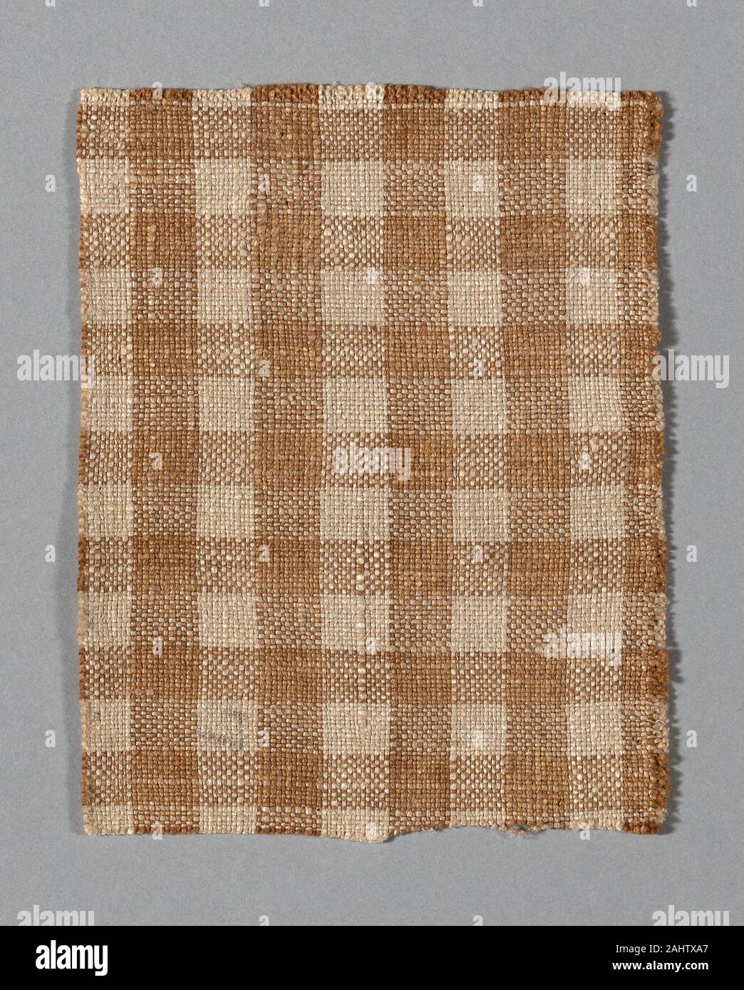 Fragment. 1801–1825. United States. Sample of stripe and check patterns ...