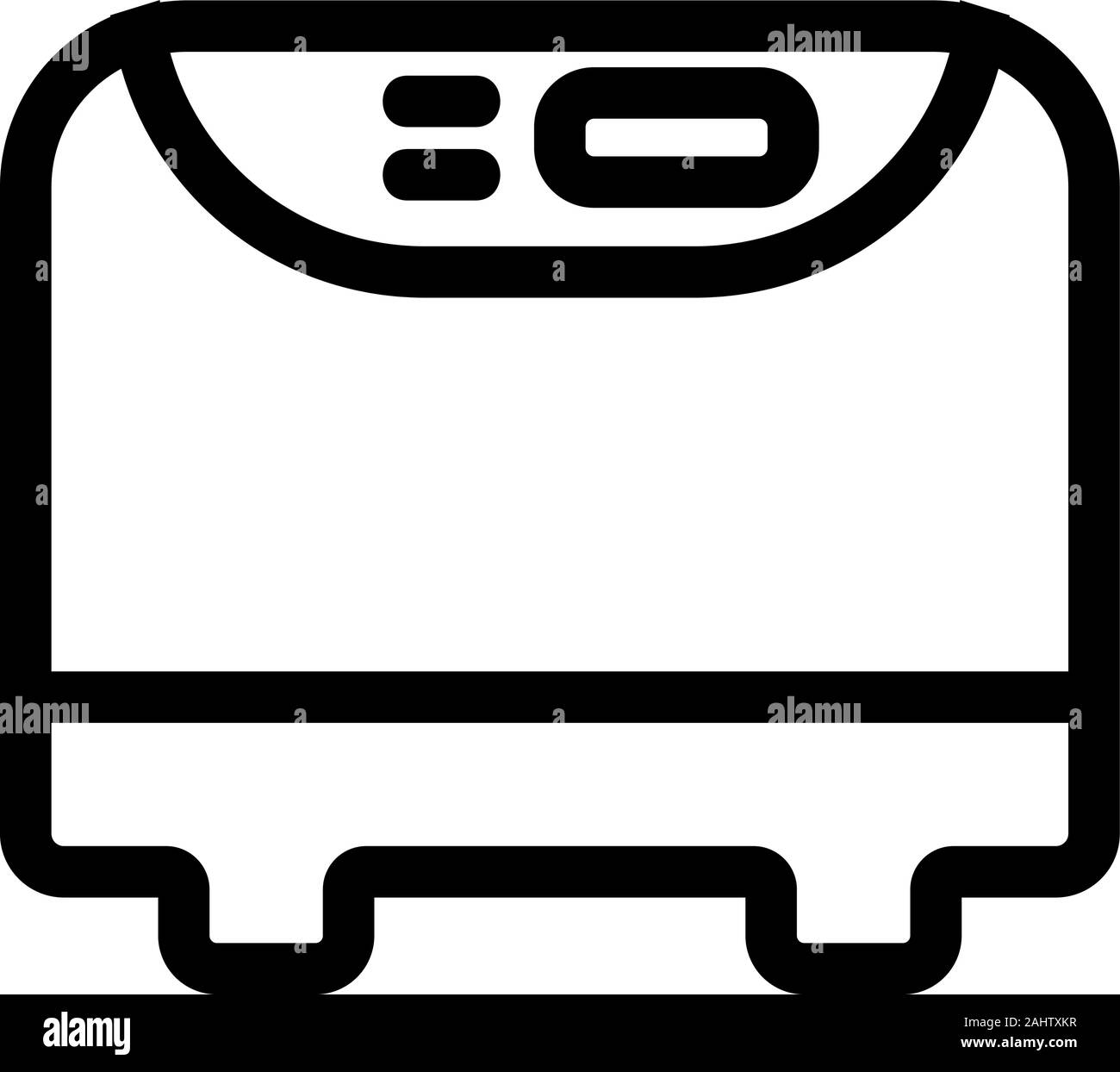 Slow cooker icon vector. Isolated contour symbol illustration Stock ...