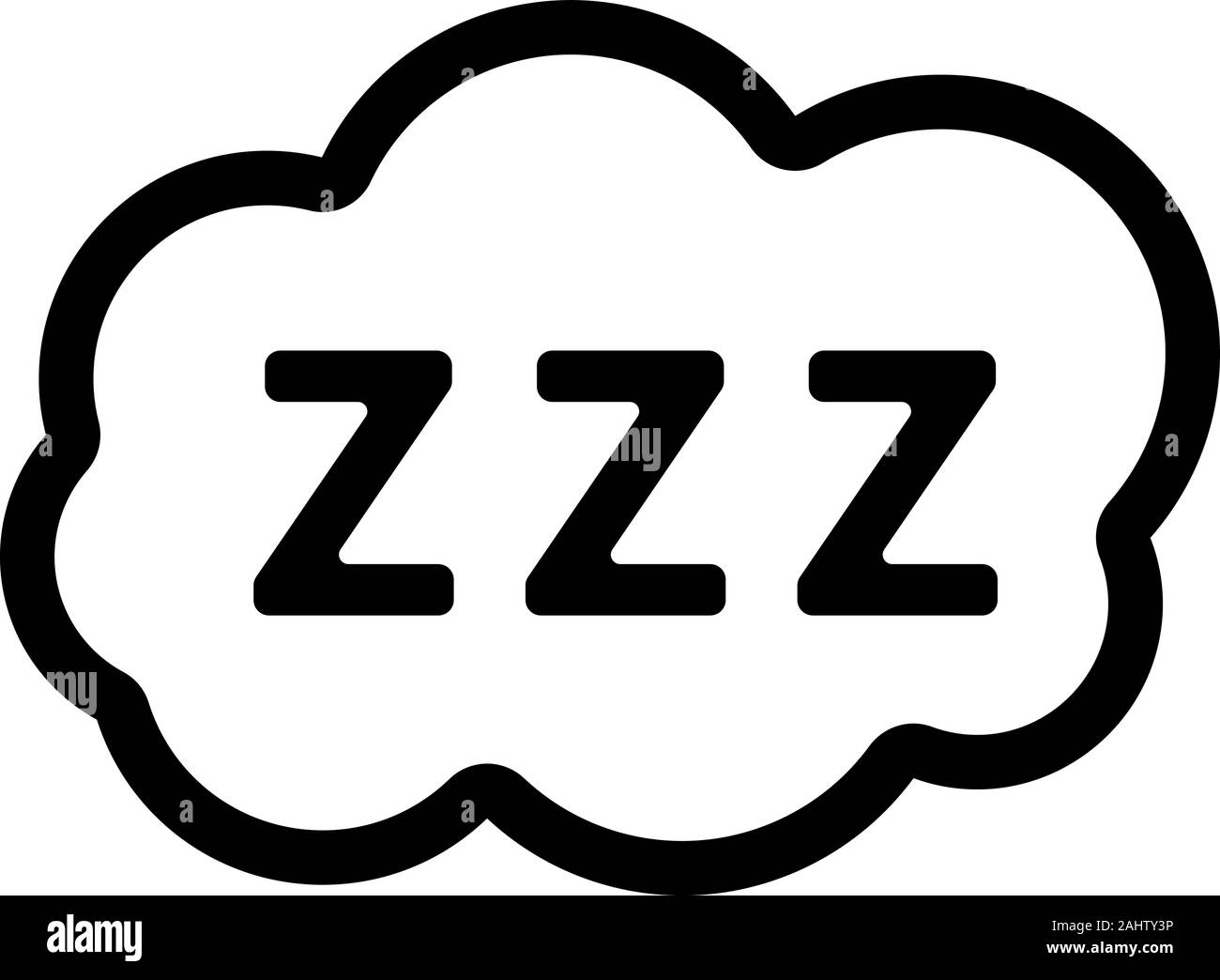Snoring icon vector. Isolated contour symbol illustration Stock Vector ...