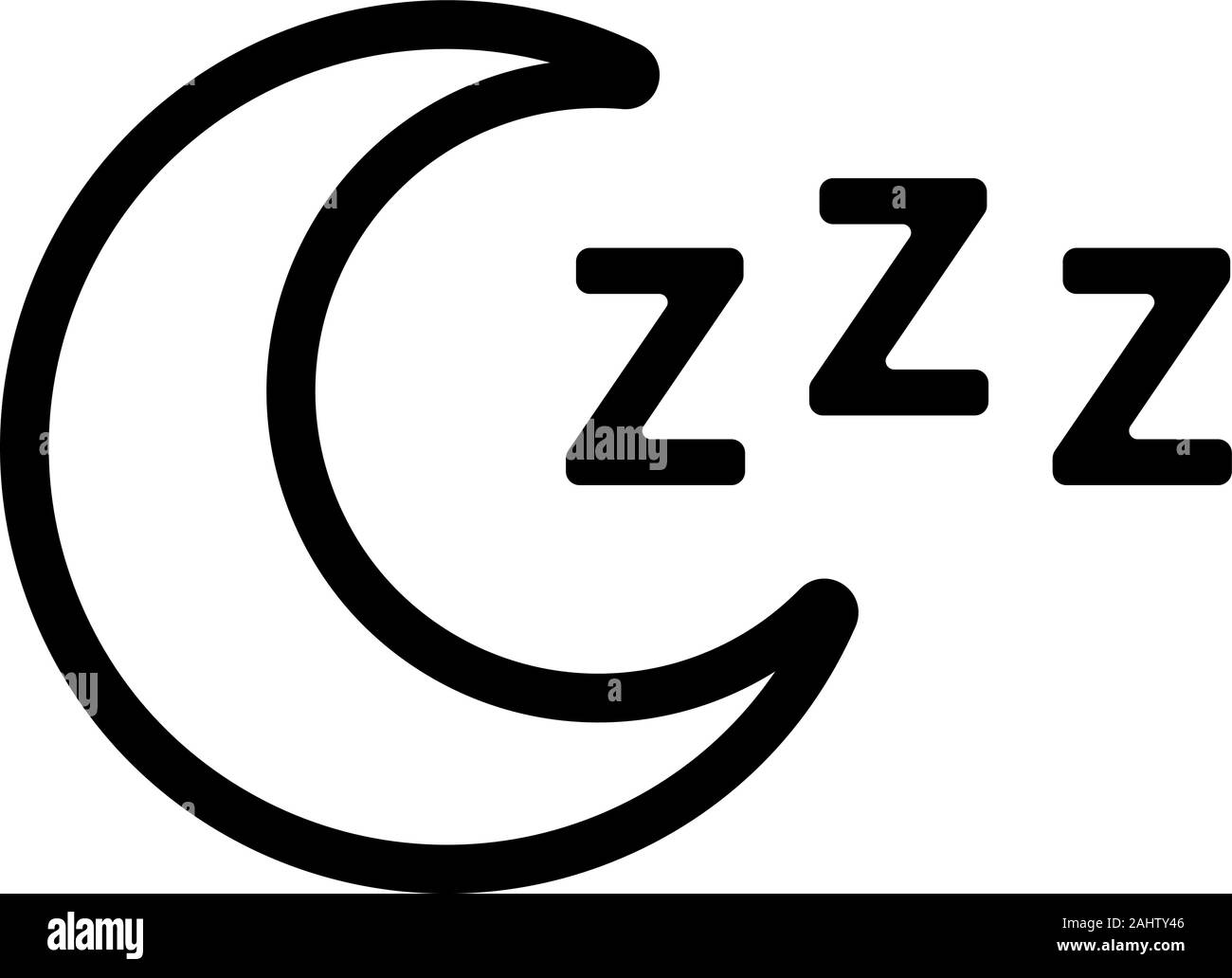 month and snoring icon vector. Isolated contour symbol illustration ...