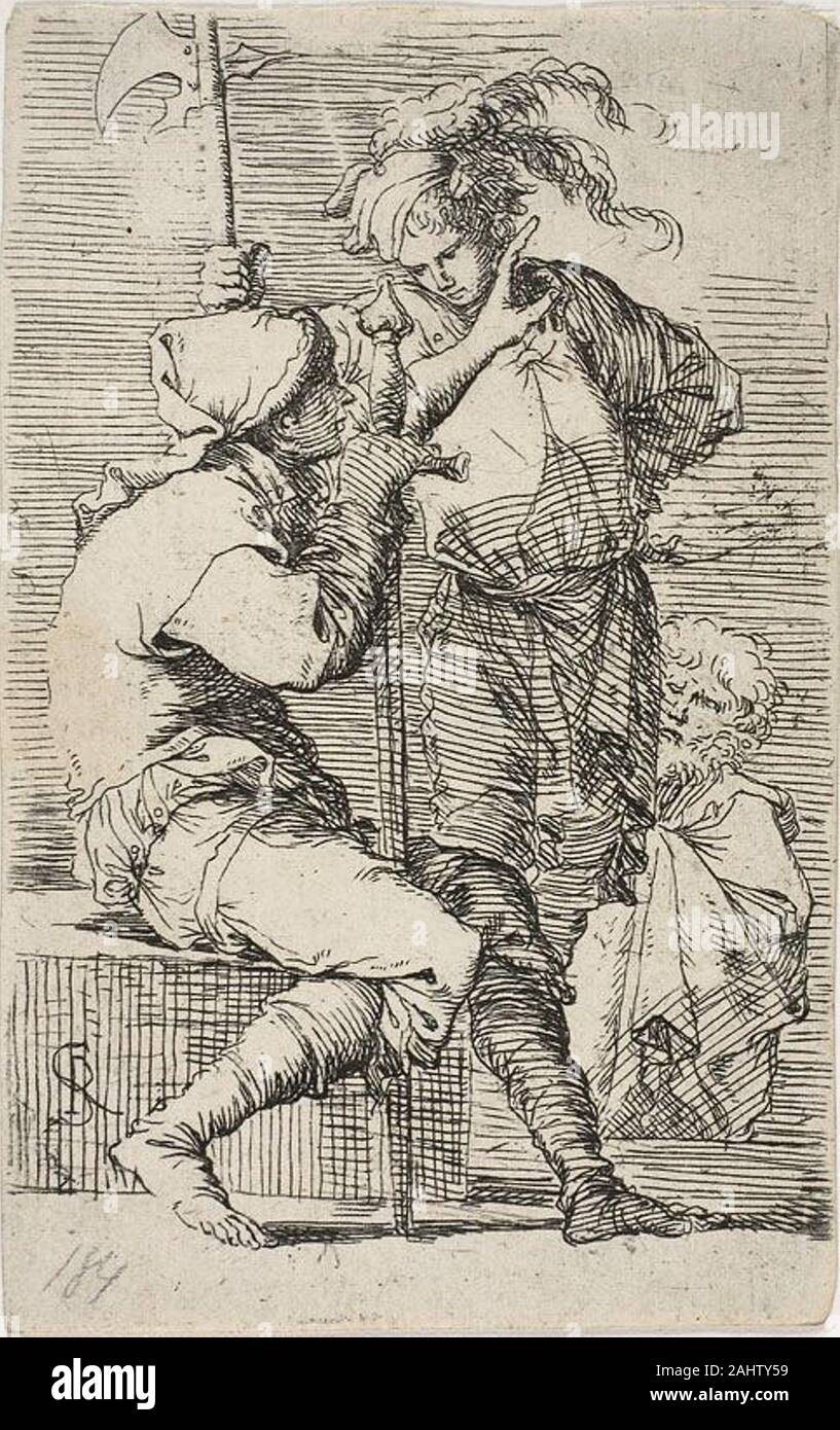 Salvator Rosa. Two warriors, one holding a sward, the other a halberd ...