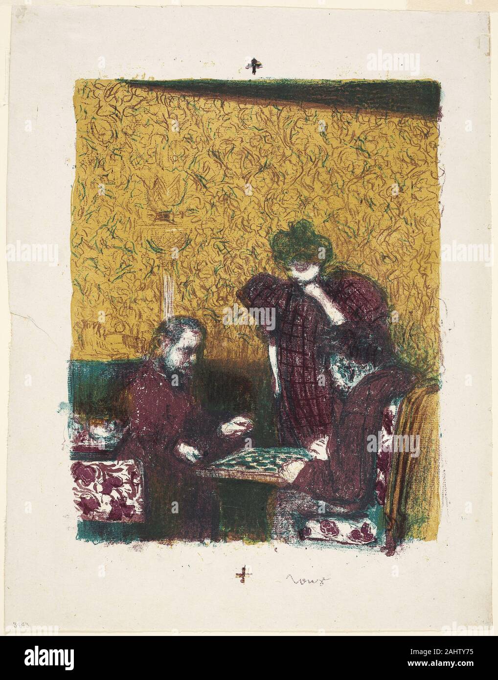 Édouard Jean Vuillard. The Game of Checkers. 1899. France. Color ...