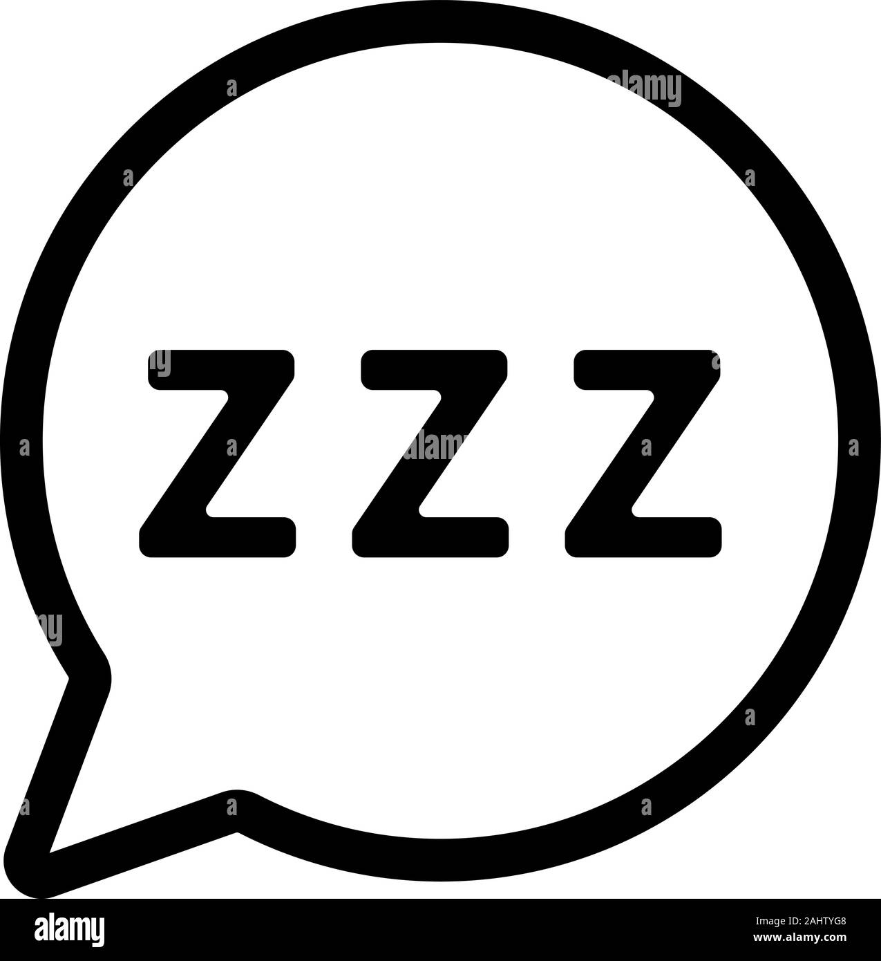 Snoring icon vector. Isolated contour symbol illustration Stock Vector ...