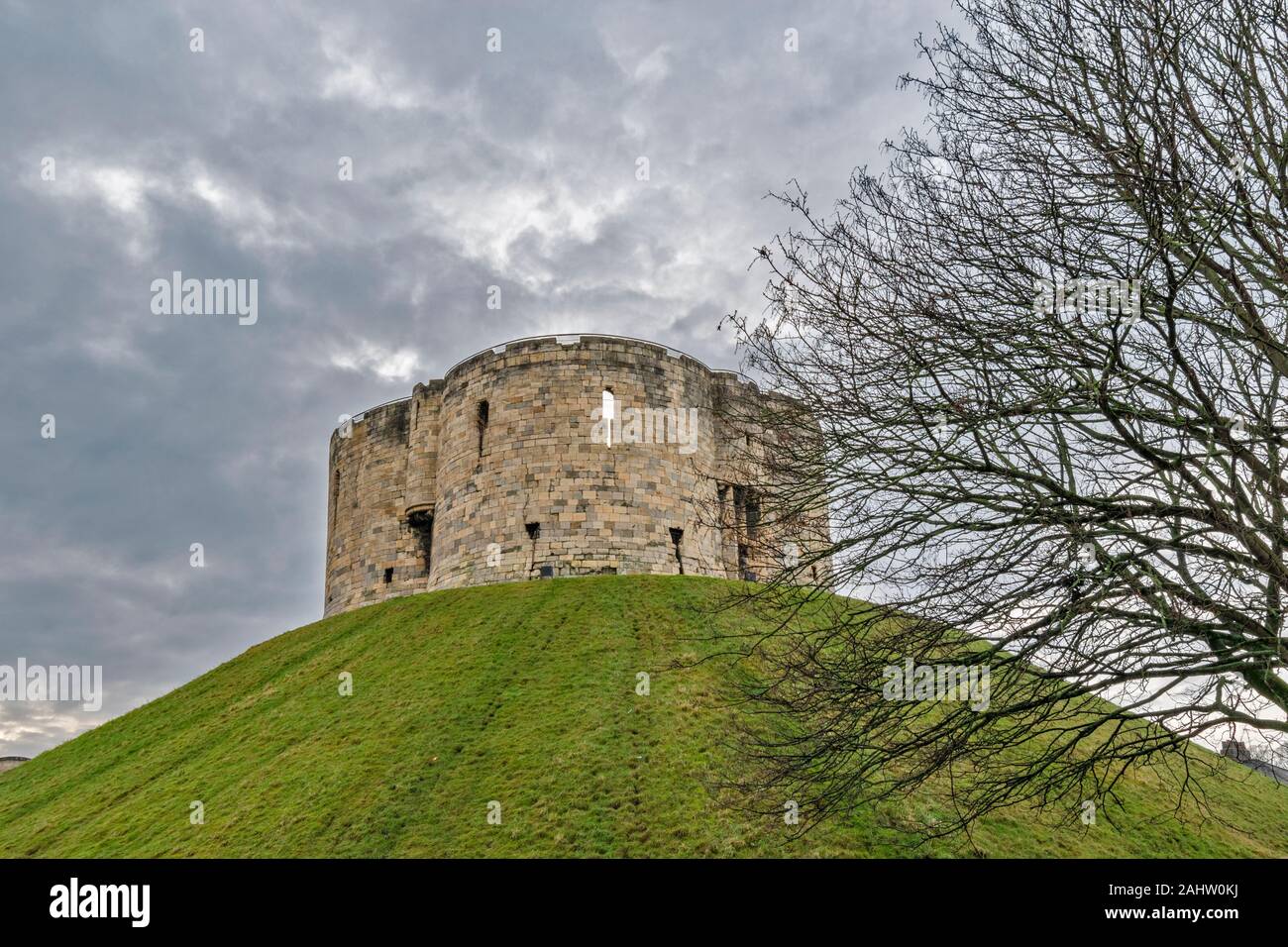 YORK ENGLAND YORK CASTLE MEDIEVAL NORMAN CASTLE KNOWN AS CLIFFORDS ...