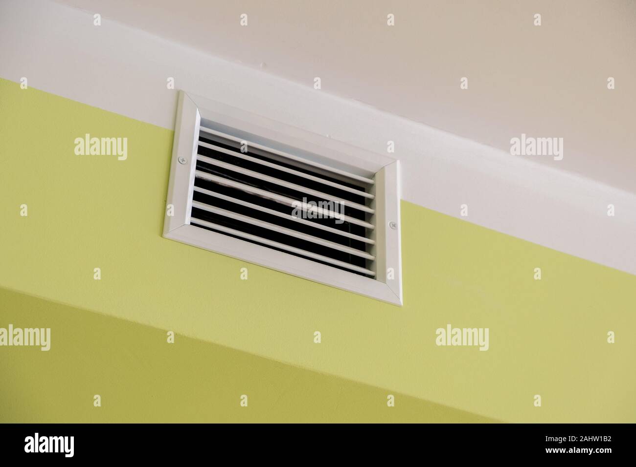 Ventilation shaft with air grates on the ceiling Stock Photo - Alamy