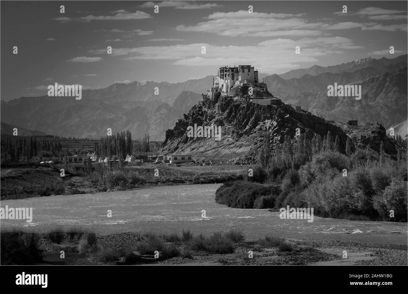 Stakna Monastery on the banks of Indus river ,Leh, Ladakh,India, Asia ...