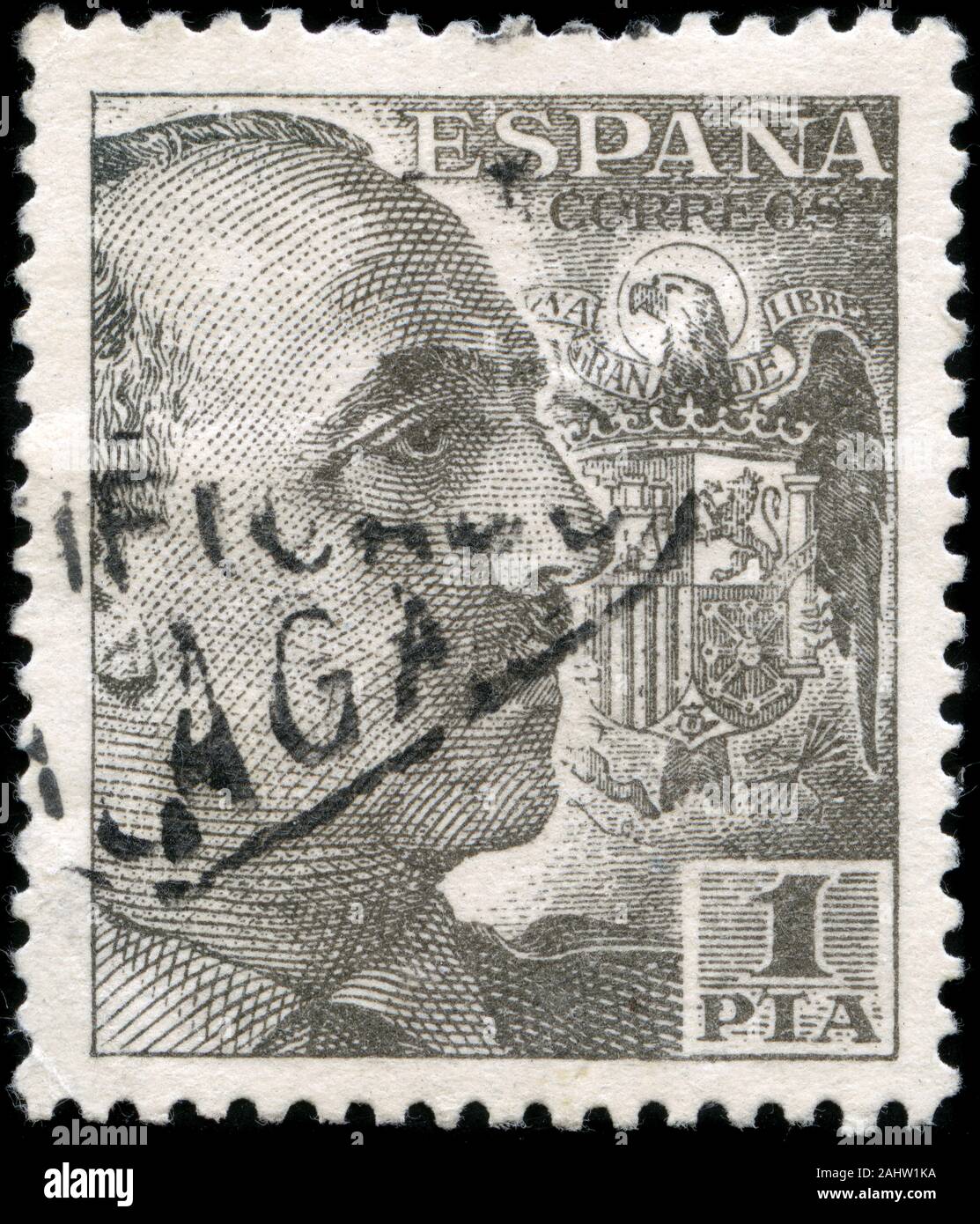 Postage stamp spanish stamp franco hi-res stock photography and images ...
