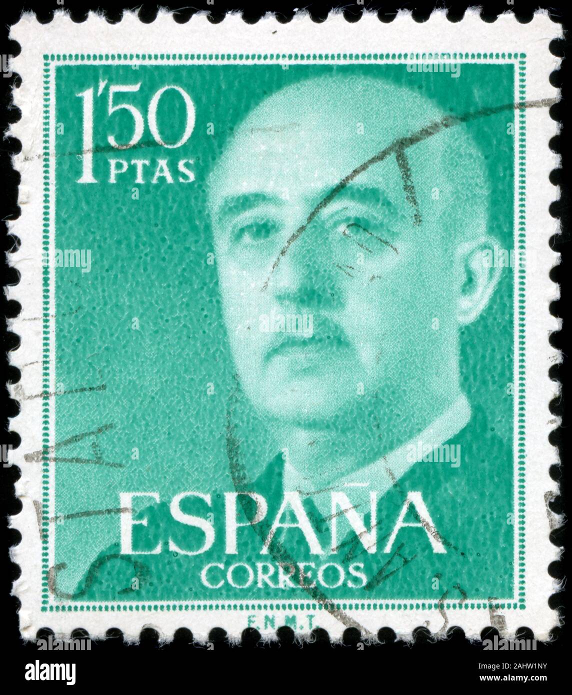 Postage stamp spanish stamp franco hi-res stock photography and images ...