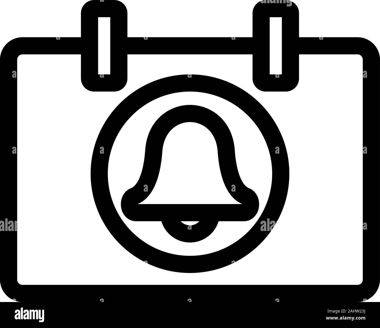 reminder icon vector. Isolated contour symbol illustration Stock Vector ...