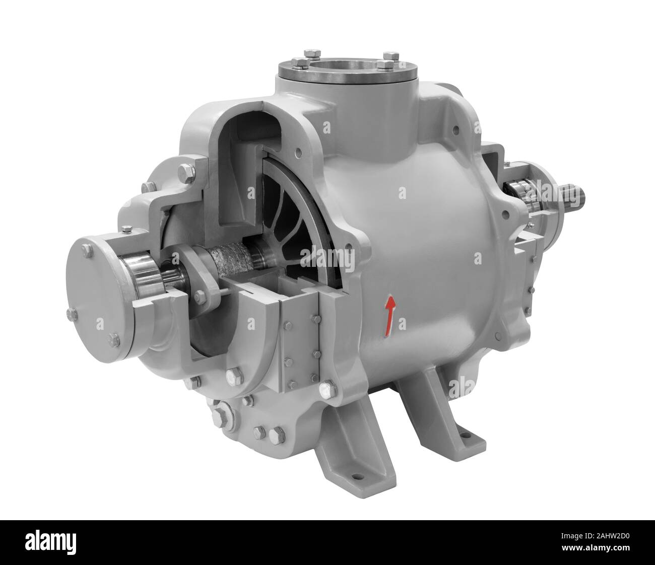 Industrial high-pressure water two-way entry pump prepared, Isolated on ...