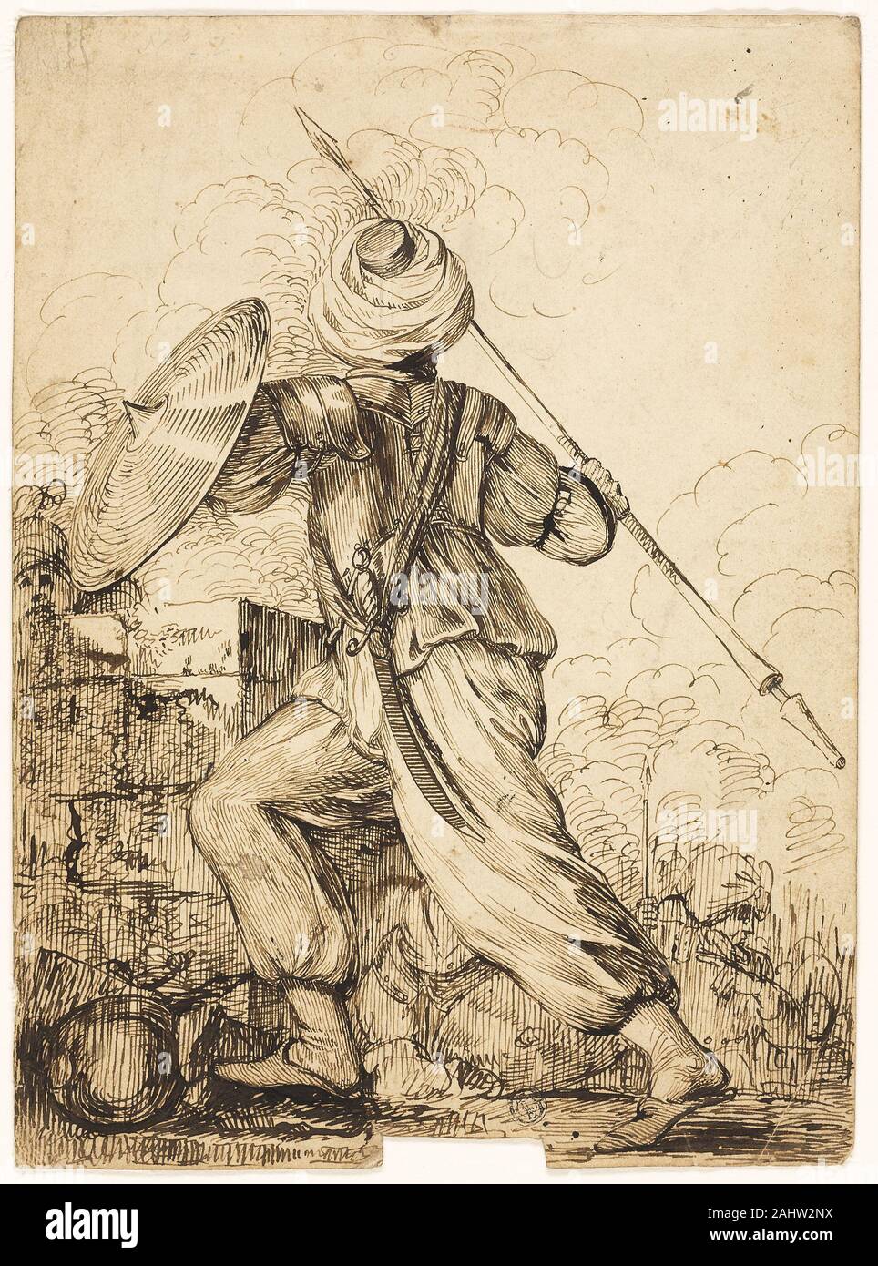 James Durno. A Turkish Soldier. 1761–1795. England. Pen and brown ink ...