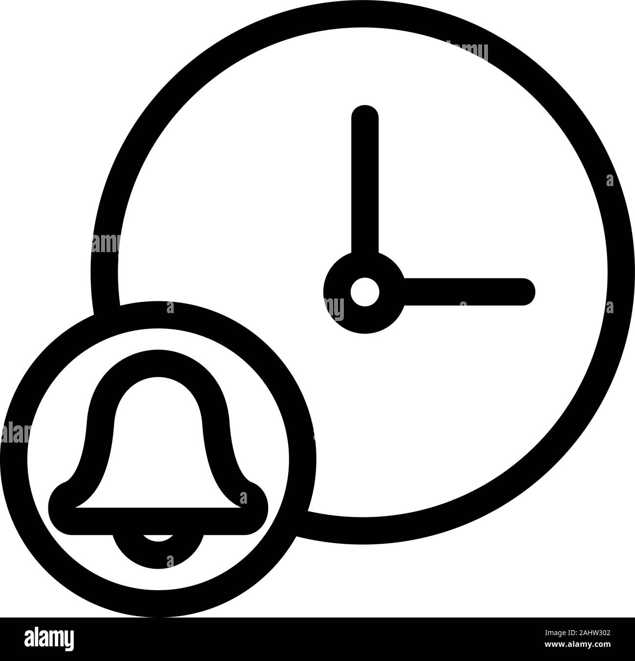 reminder icon vector. Isolated contour symbol illustration Stock Vector ...