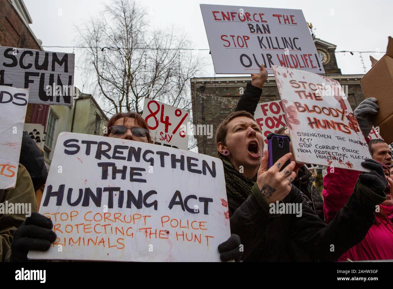 Anti hunt banners hi-res stock photography and images - Alamy