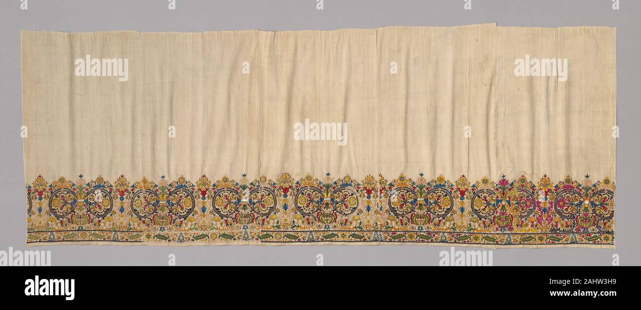 Skirt. 1701–1800. Crete. Linen, plain weave; embroidered with silk in ...