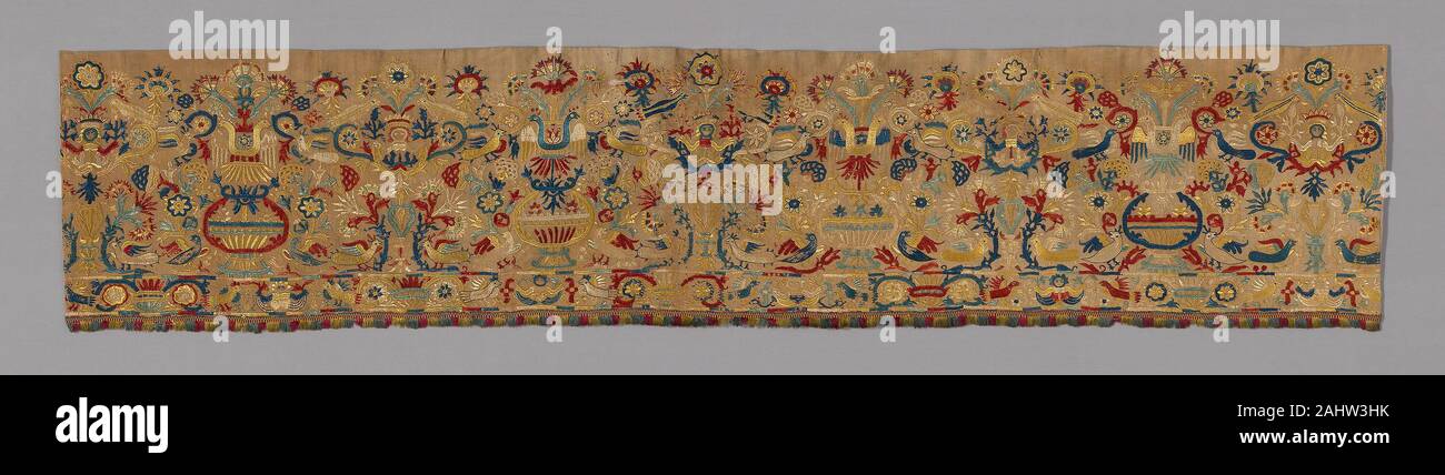 Border (For a Skirt). 1701–1800. Crete. Linen, plain weave; embroidered ...