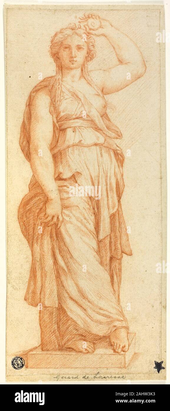 Perino del Vaga. Female Caryatid. 1700–1720. Italy. Red chalk on ivory ...