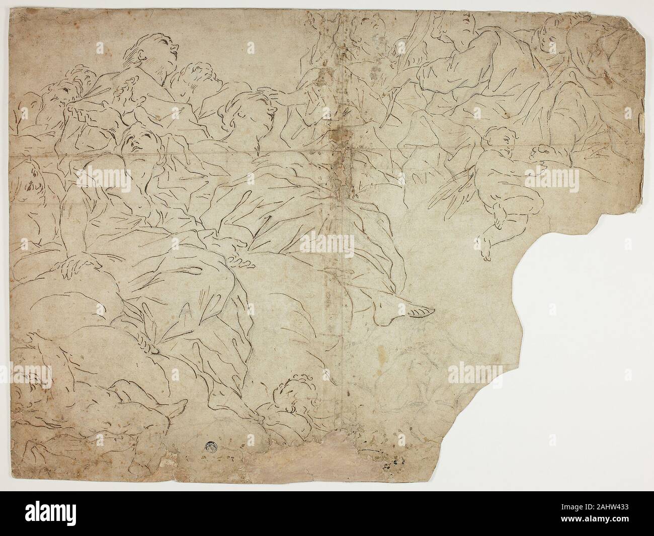 Giovanni Battista Beinaschi. Saints, or Allegorical Figures and Putti ...