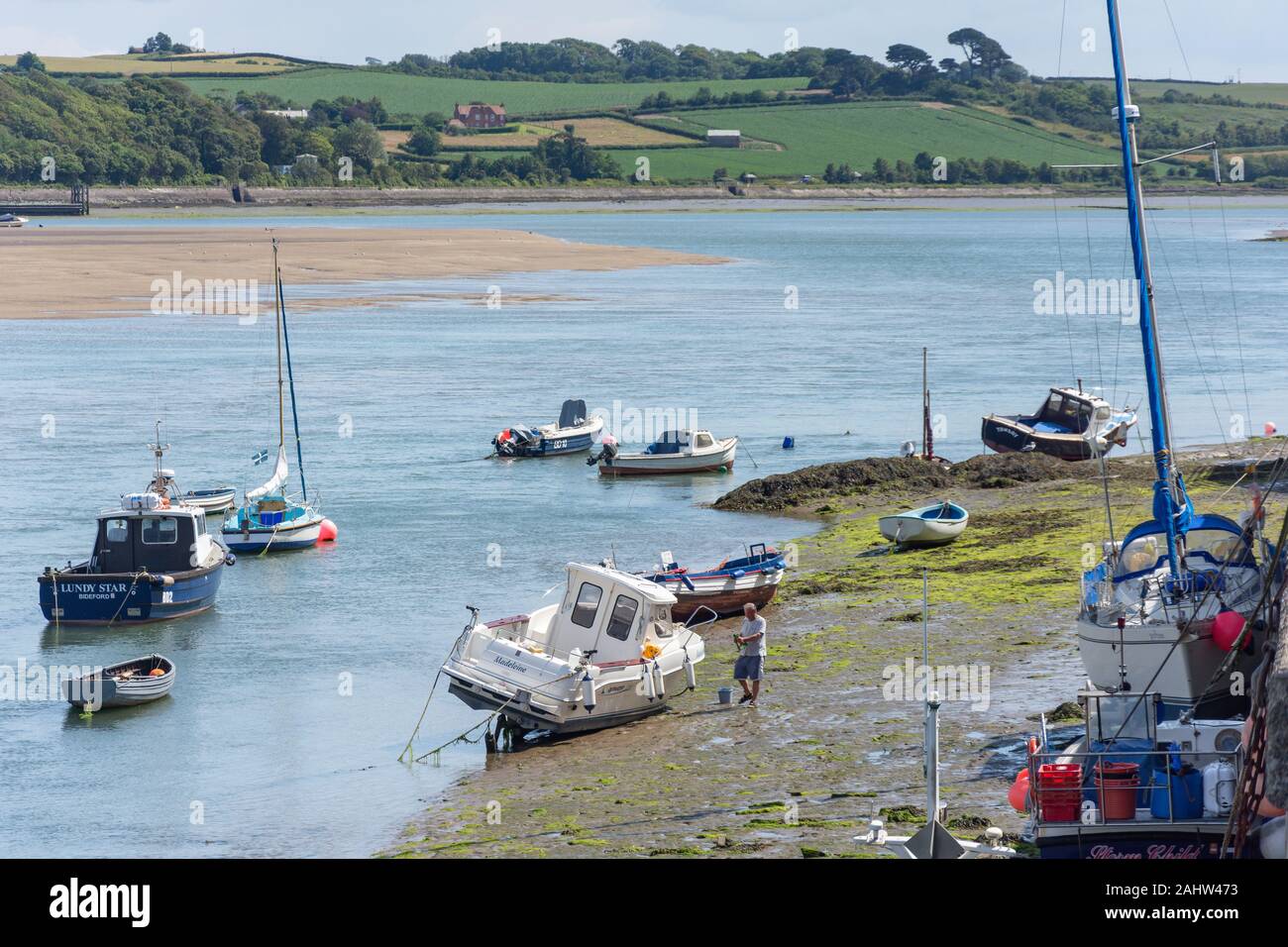 River Torridge from The Quay, Appledore, Devon, England, United Kingdom ...