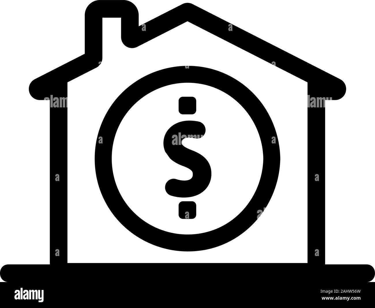 real estate sale icon vector. Isolated contour symbol illustration ...