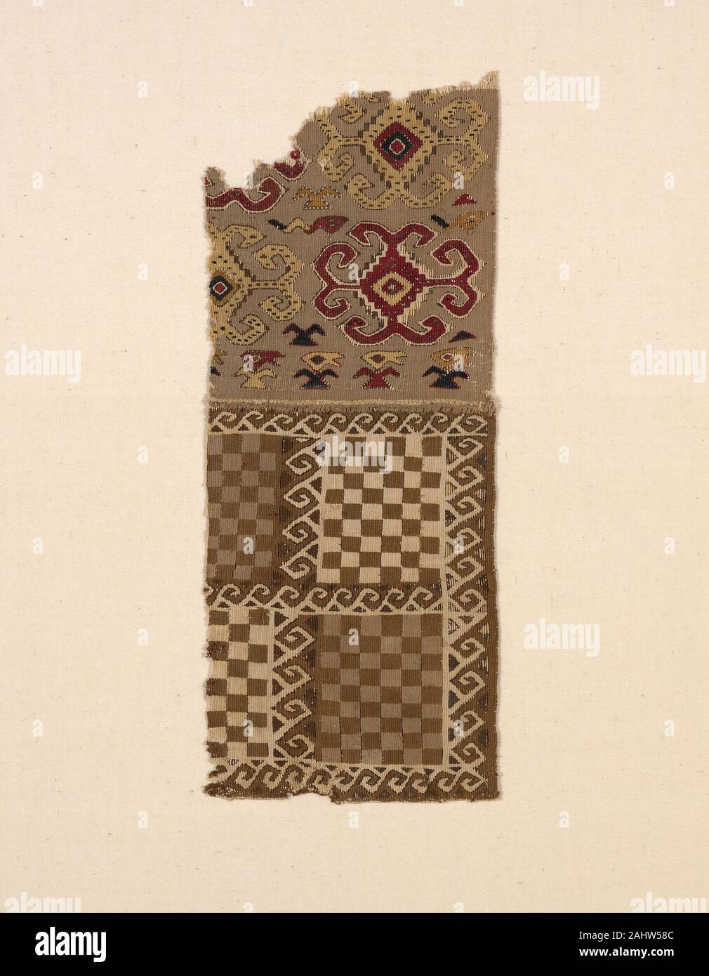 Fragment. 1000–1476. Peru. Cotton and wool (camelid), slit and single ...