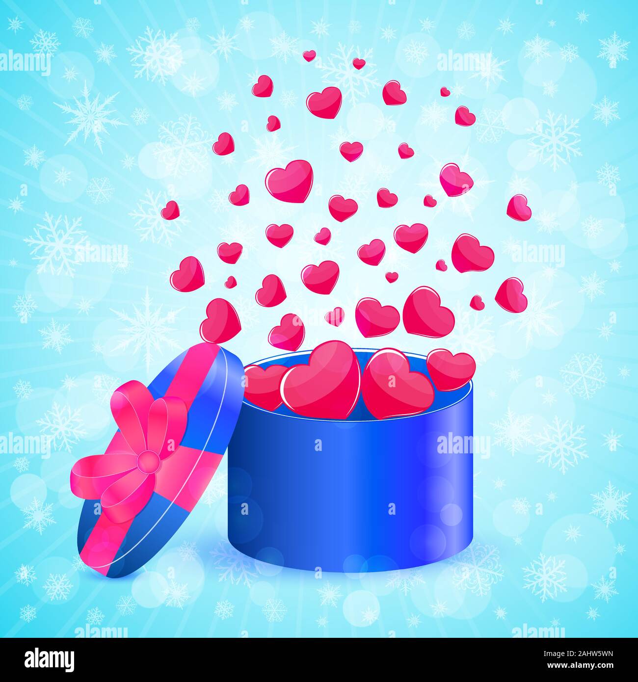 gift box with hearts vector Stock Vector Image & Art - Alamy