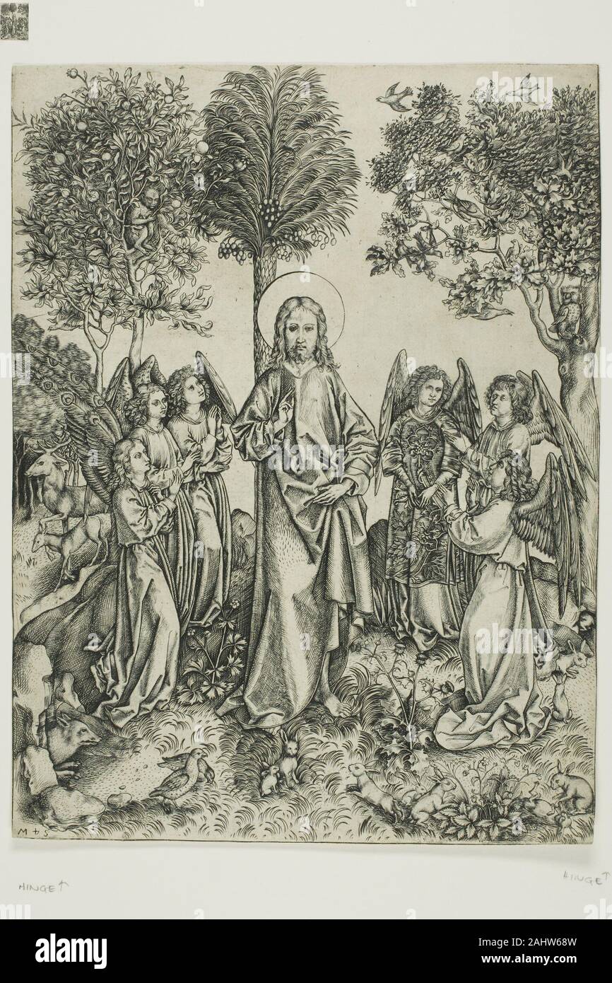 Master of the Catherine Wheel. Christ in the Desert with Six Angels ...