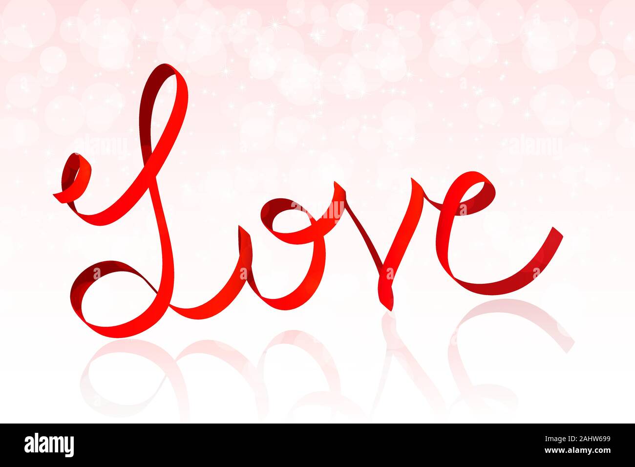 Red ribbon love background vector Stock Vector Image & Art - Alamy